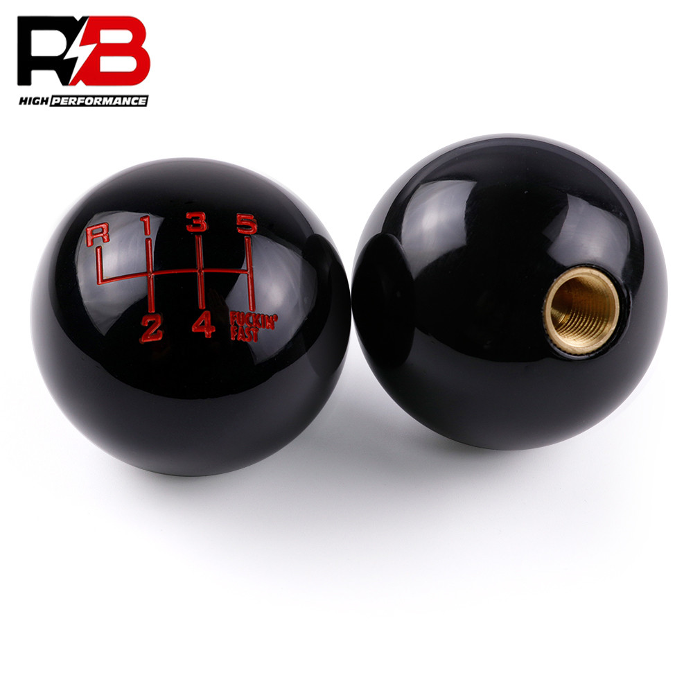Universal 5/6 Speed Round Gear Shift Knob Shifter Lever Head | Shopee ...