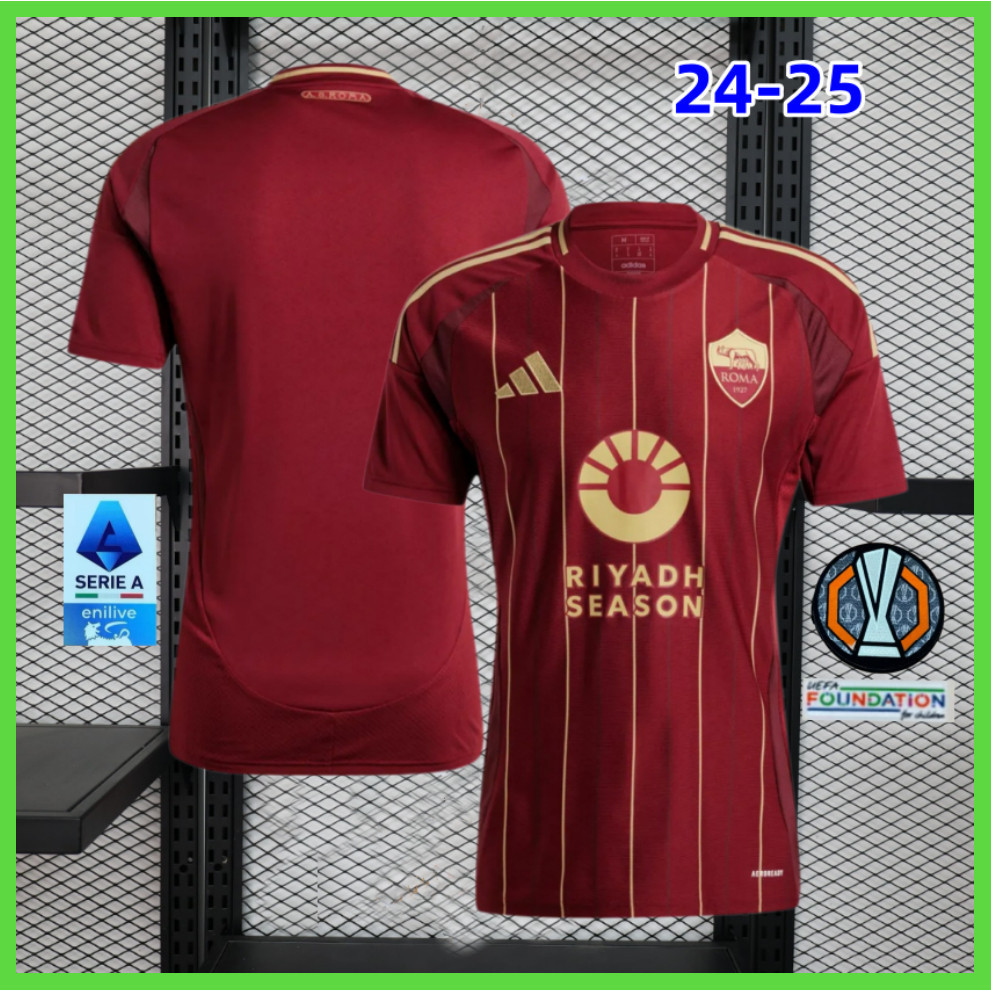 NEW AS Roma Jersey 2024-25 Home Football Shirt Fans Issue | Shopee Malaysia