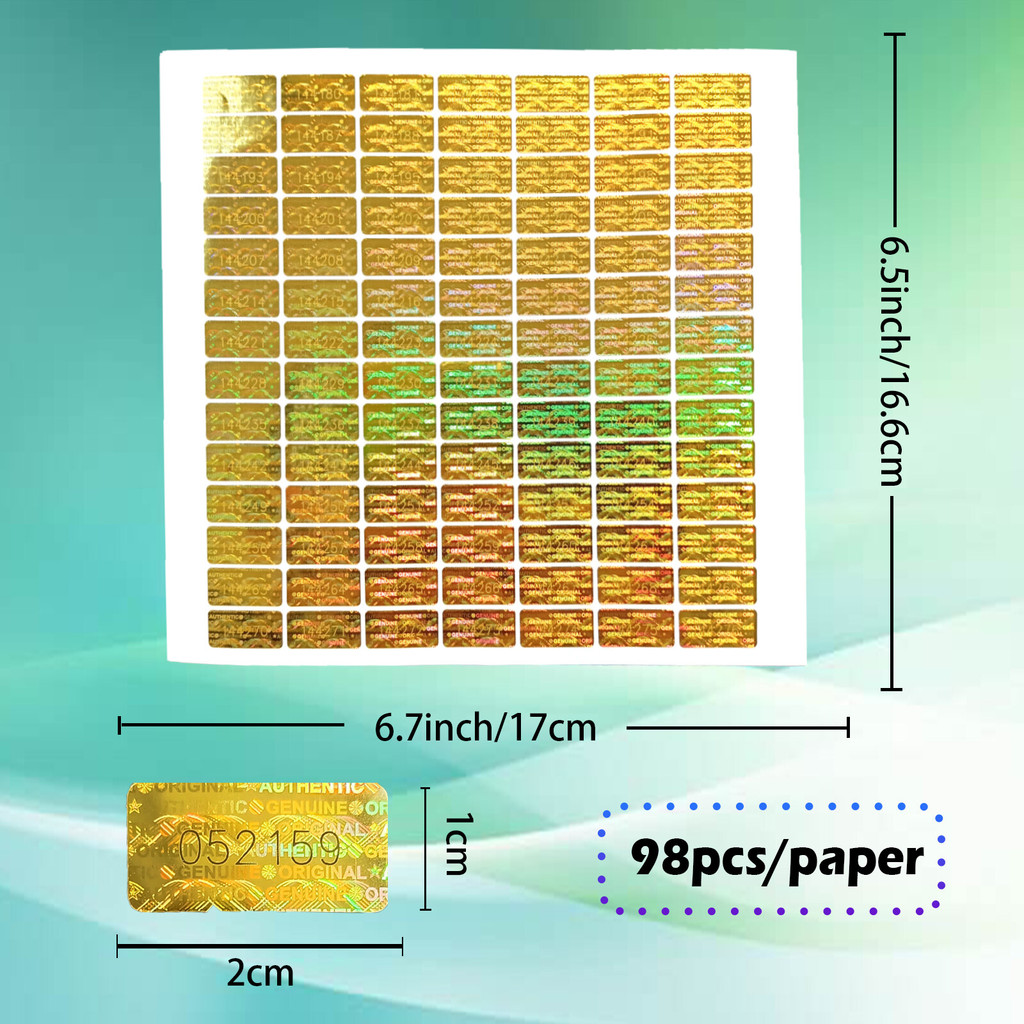 Gold Hologram Tamper Proof Stickers Void Warranty Security Label seal ...