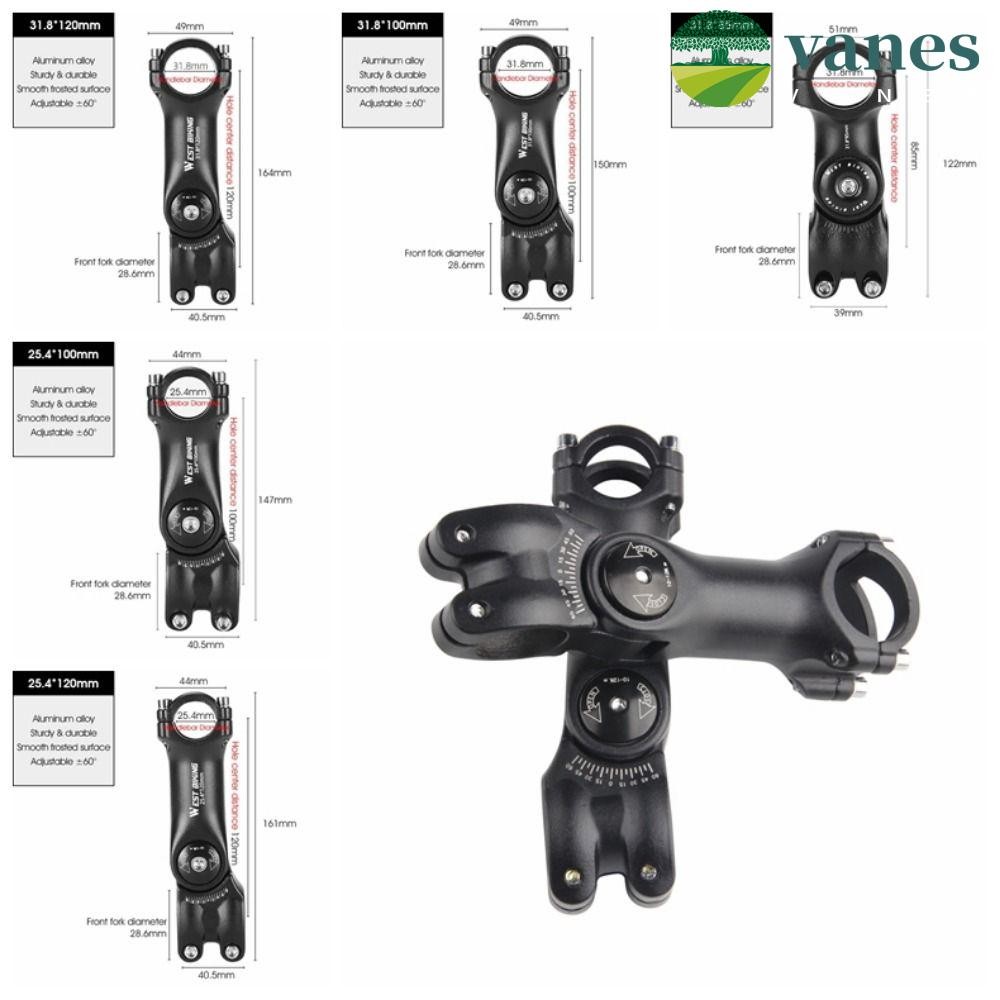 VANES Bicycle Handlebar Stem, Raiser Aluminum Alloy Bike Stem Mtb Power ...