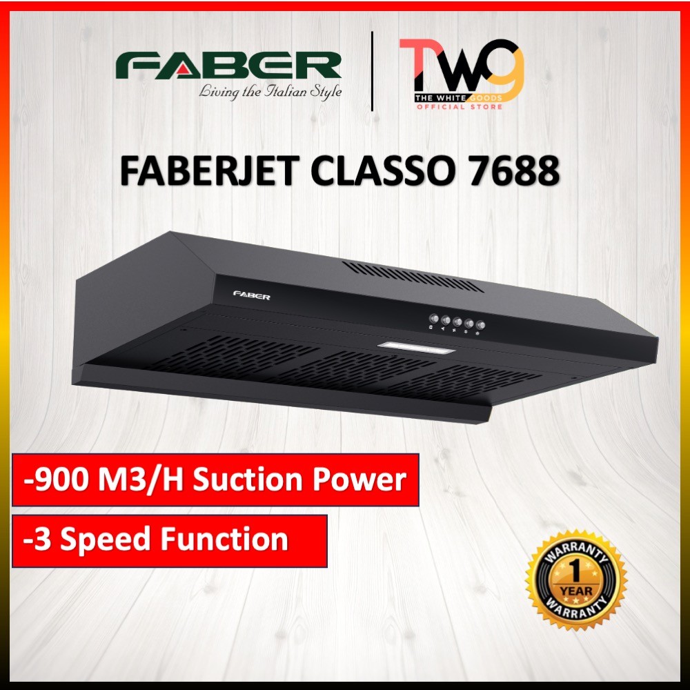 Faber Designer Hood Faberjet Classo 7688 Slim Cooker Recirculating ...