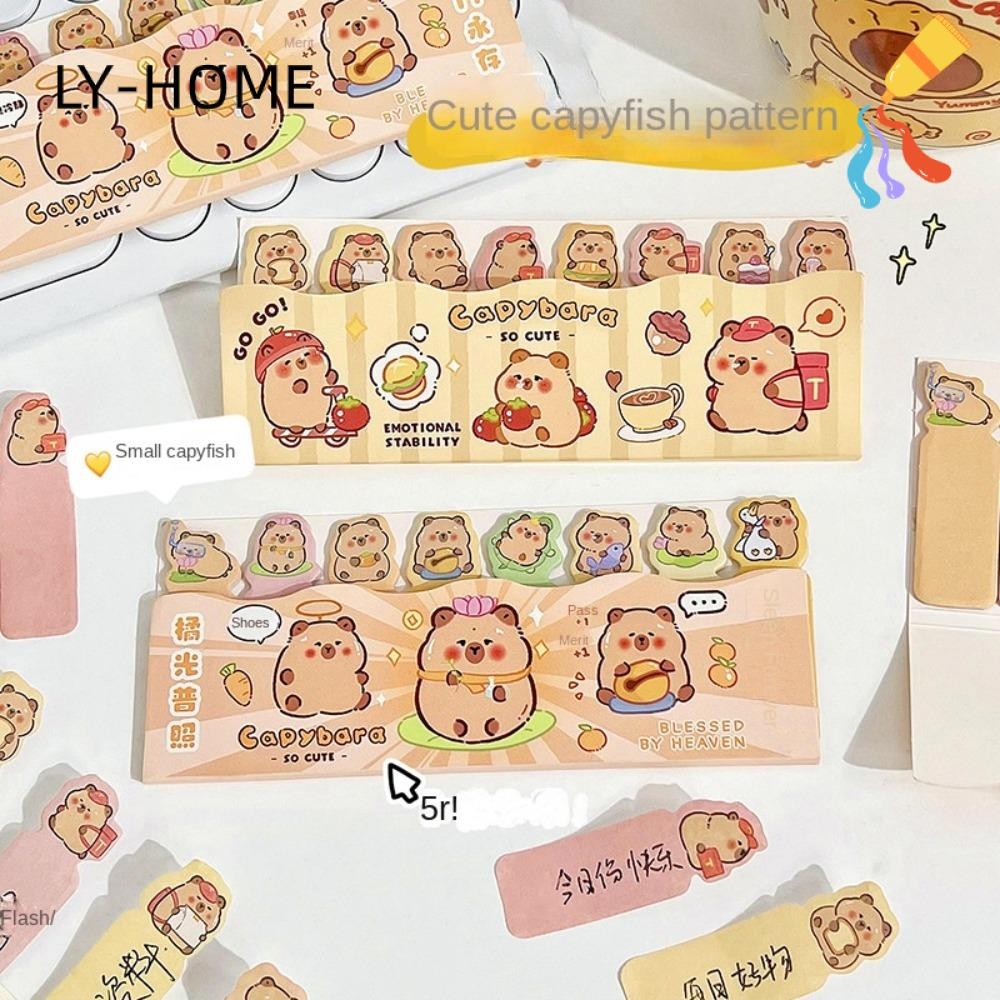 LY-HOME Capybara Index Sticky, Cute Cartoon Calendar Marking Labels ...