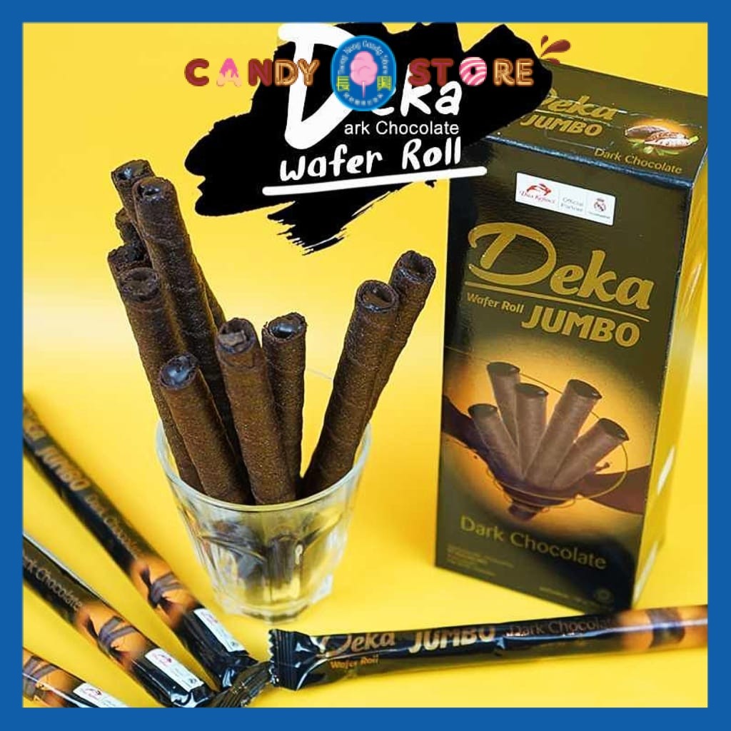 140g Deka Jumbo Wafer Roll Dark Chocolate (10x14G) HALAL | Shopee Malaysia