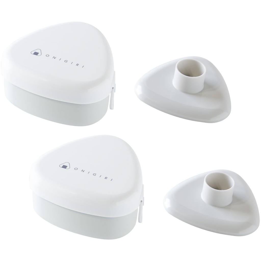 OSK 2-piece set Bento box Bomb Onigiri case 290ml Gray Made in Japan with pressing mold ...