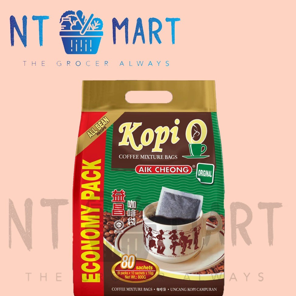 Aik Cheong Kopi O Original Coffee Mixture Bags 80 x 10g (800g) / 50 x 10g | Shopee Malaysia