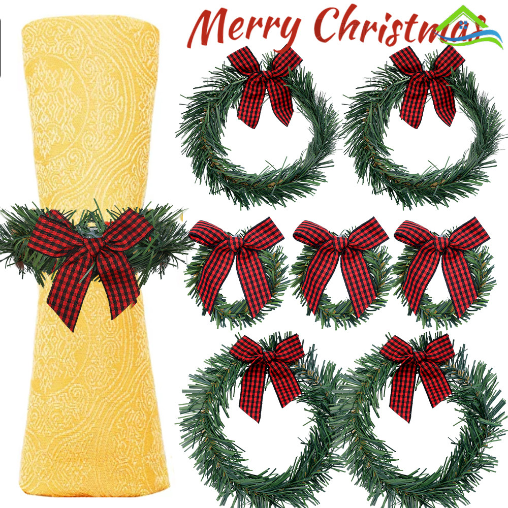 Multi Sized New Year's Party Christmas Dining Table Ring Shaped Decor ...