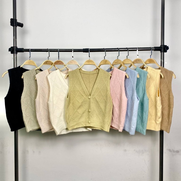 QFM Farra Vest Knitted (218) Knitwear Vest Viral | Shopee Malaysia