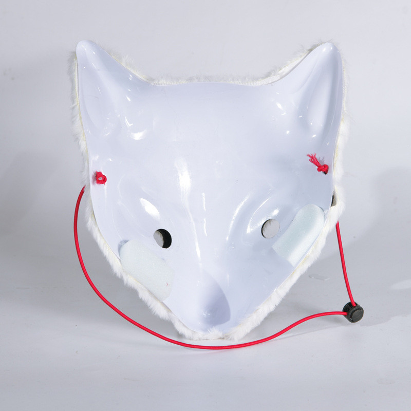 Kitsune Fox Masks Half Face Furry Masks Cosplay Cat Animal Costume ...