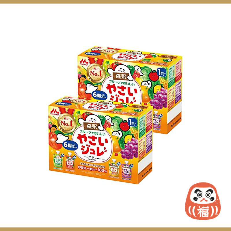 Morinaga Delicious Vegetable Jelly with Fruits - 70g x 6 Pack ...