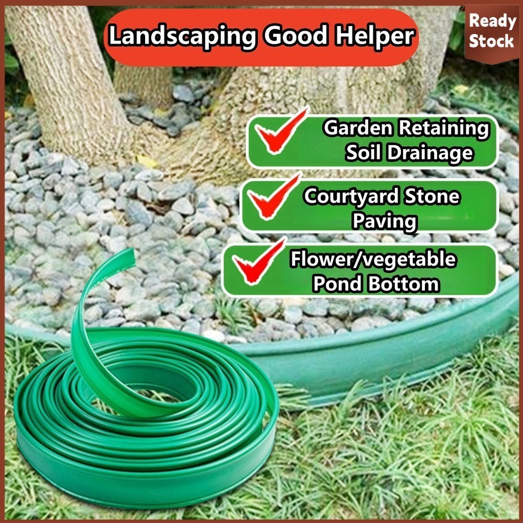 [Ready Stock] 10cm*1m / 15cm*1m Grass Edging Fence Belt Border Garden ...