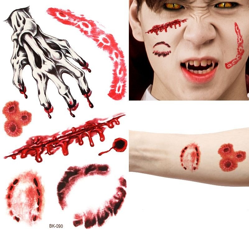 Halloween props atmosphere horror fake wound realistic blood stains ...