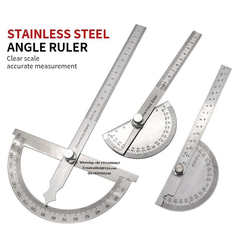180 Degree Protractor Metal Angle Finder Goniometer Angle Ruler ...