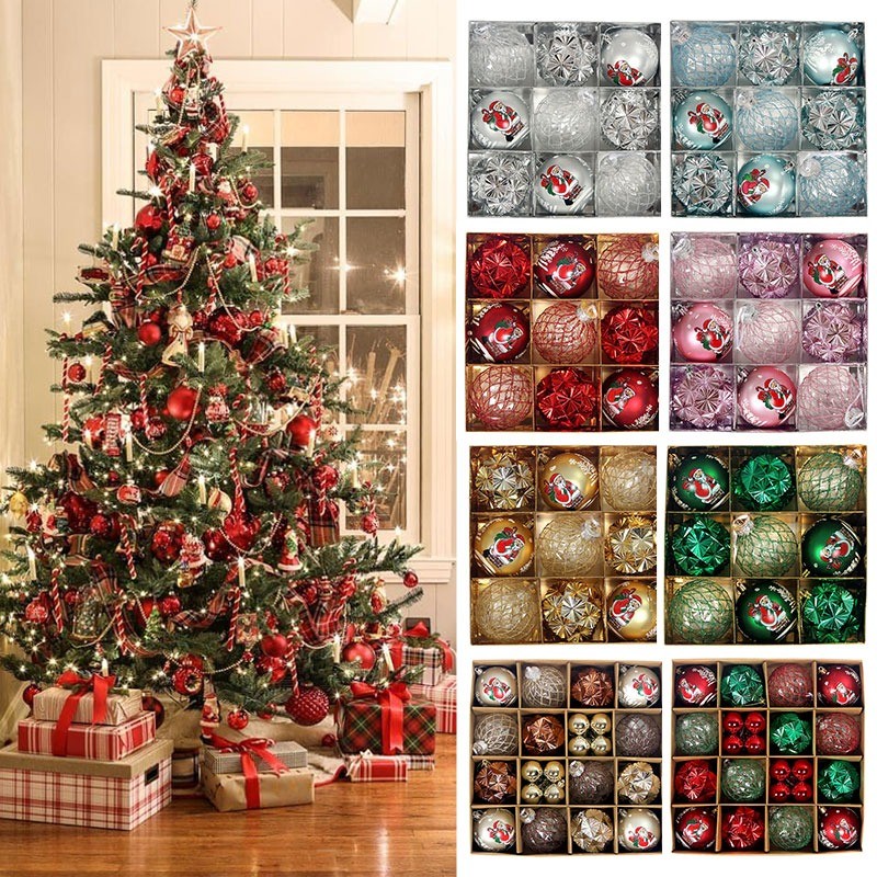 Christmas Tree Balls 44pcs 6cm Big Christmas Ball Multicolor Ball ...