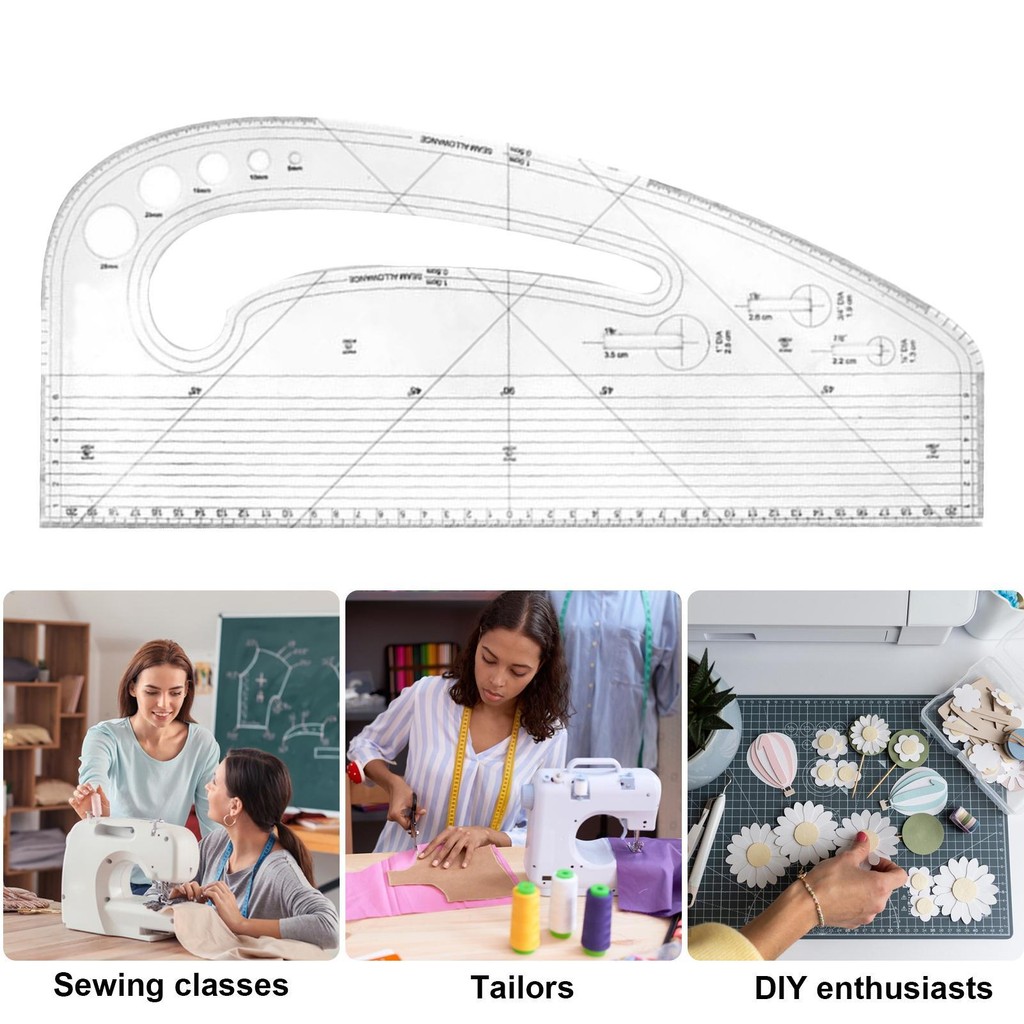 Pattern Marking Ruler Template Designing Measure With Comma Curve For ...