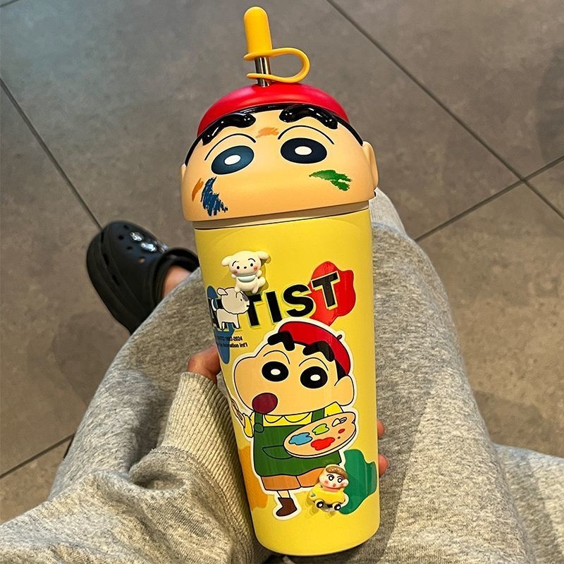Crayon Shin-Chan Thermos Cup Boys Girls 2024 High-value Student Ice ...