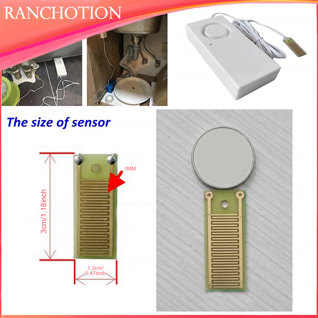 Flood Alarm Heater Water Leak Detection Plastic Detector Home Sensor ...