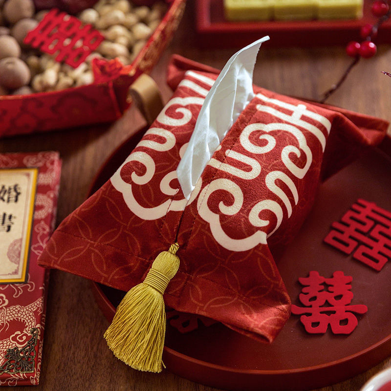 Wedding Tissue Box Red Wedding Wedding Decoration Supplies Living Room ...