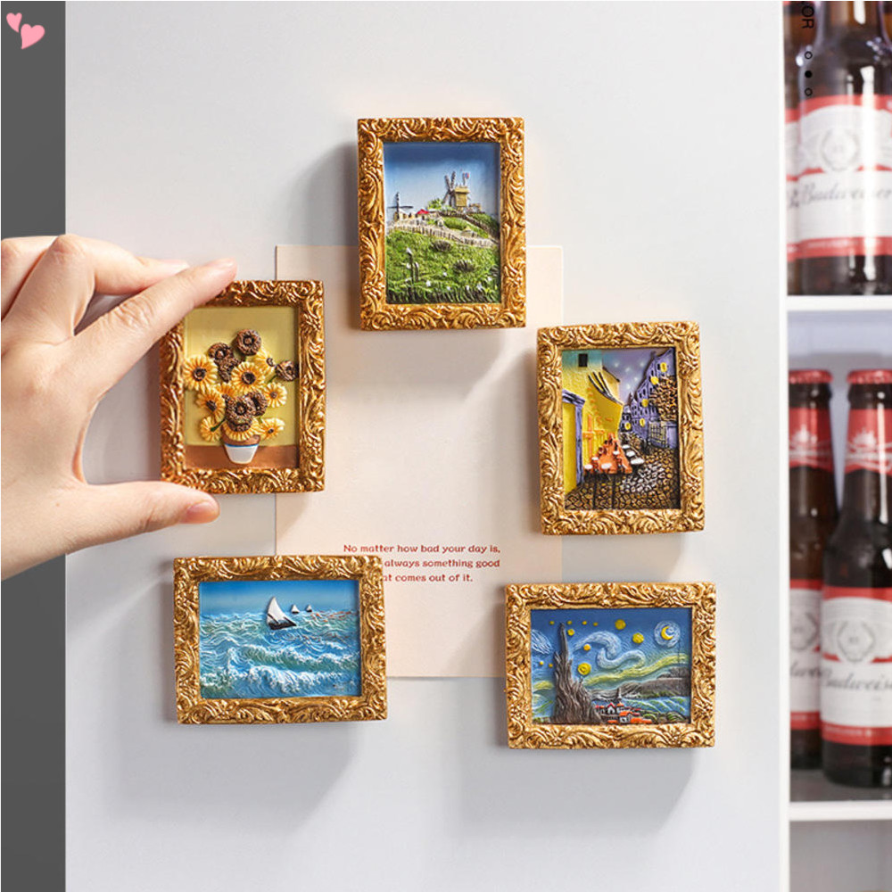 World Famous Painting Refrigerator Magnets – Van Gogh Starry Sky ...