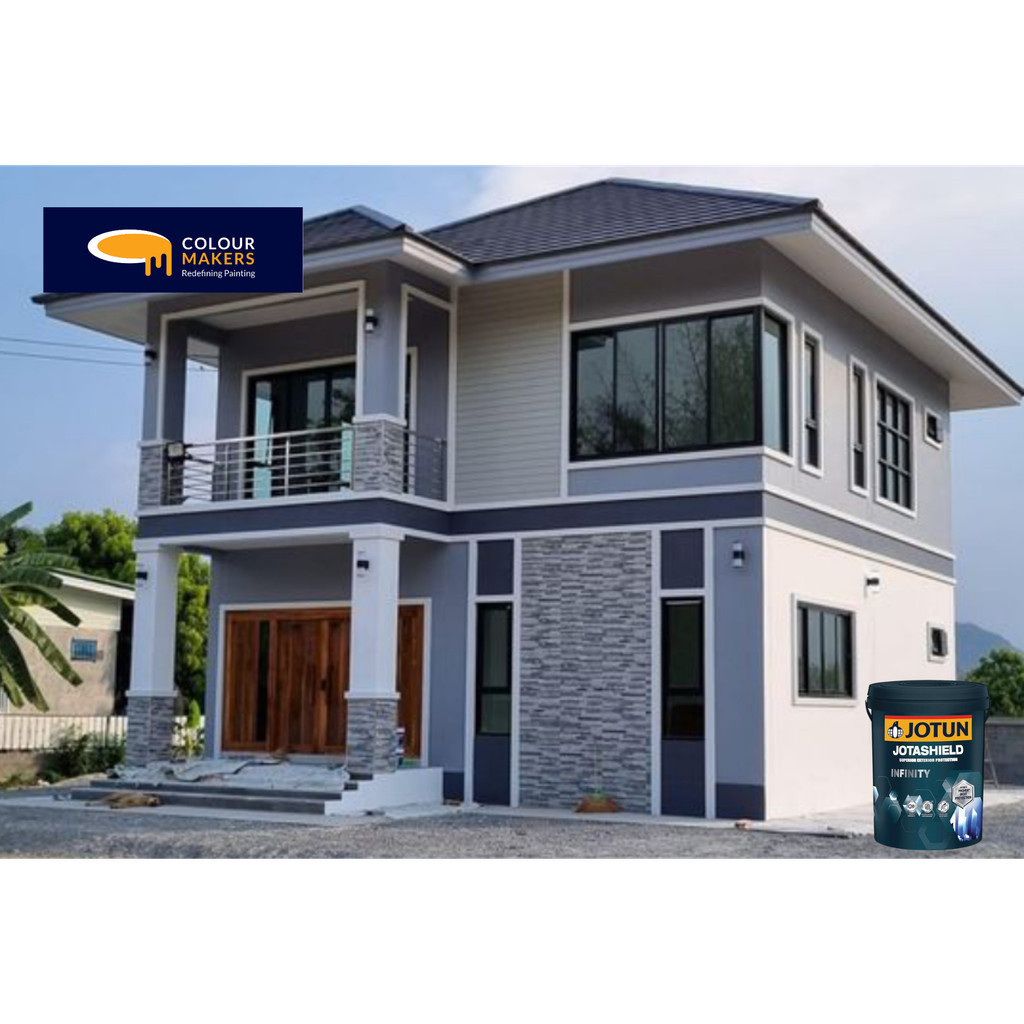 JOTUN JOTASHIELD INFINITY EXTERIOR 5L (PART 1/3) Cat Dinding Luar Rumah Exterior Wall Paint ...