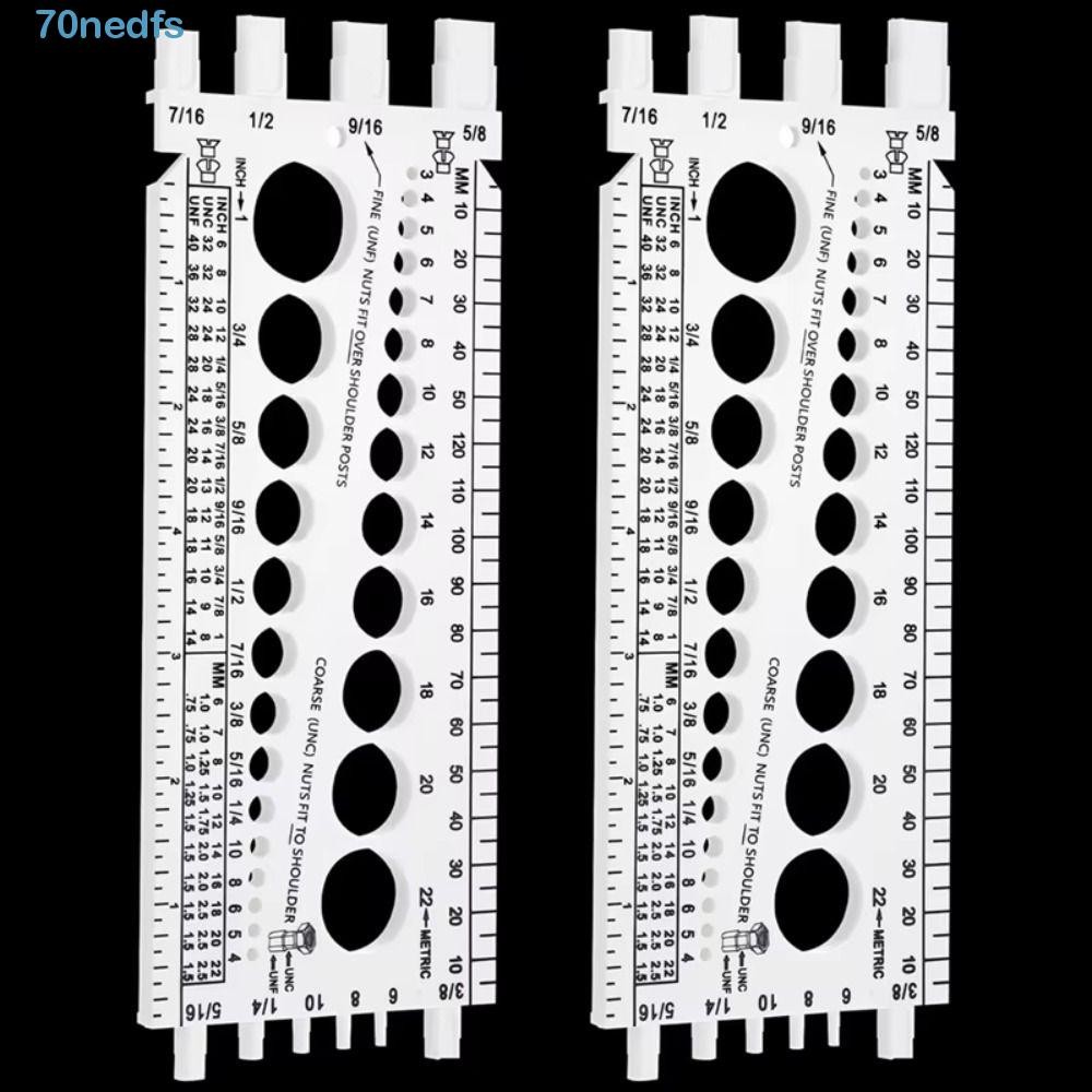 NEDFS Screw Size Measuring Ruler, Portable Male Female Gauge Nut Gauge ...