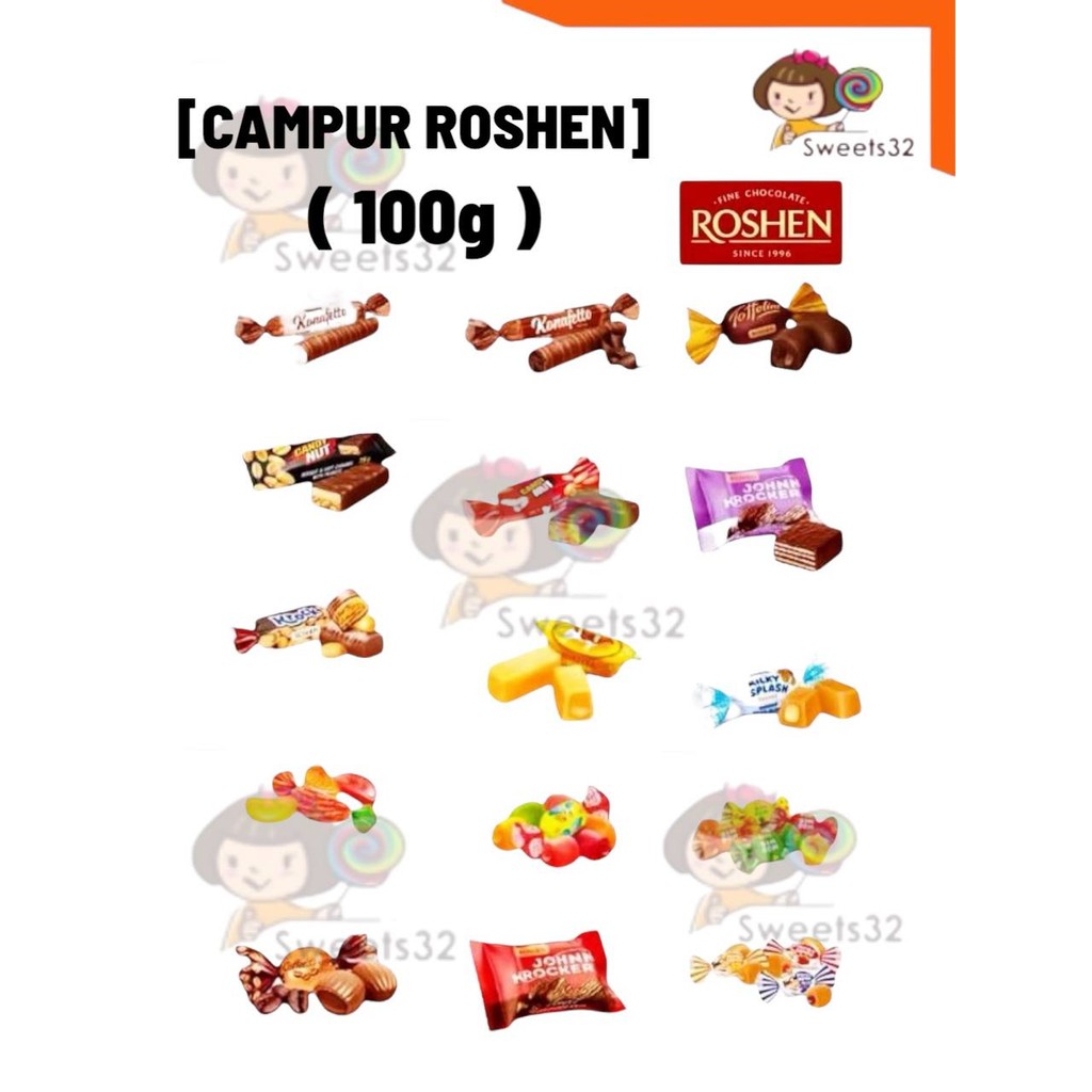 [ CAMPUR ROSHEN ] 100g Mix Candy Party Pack Chocolate Candy Assorted ...