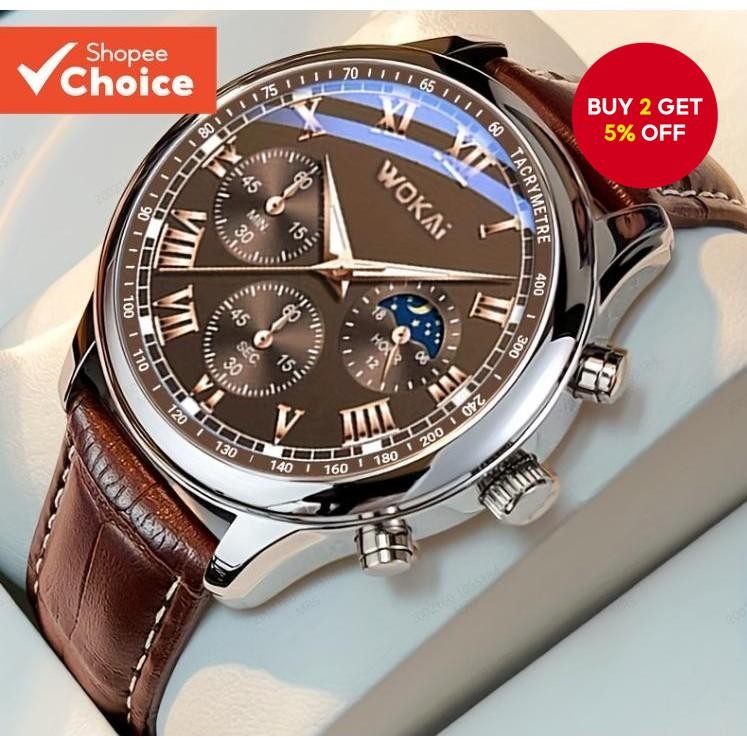 Cross-border new wokai business watch Quartz sports watch leisure belt ...