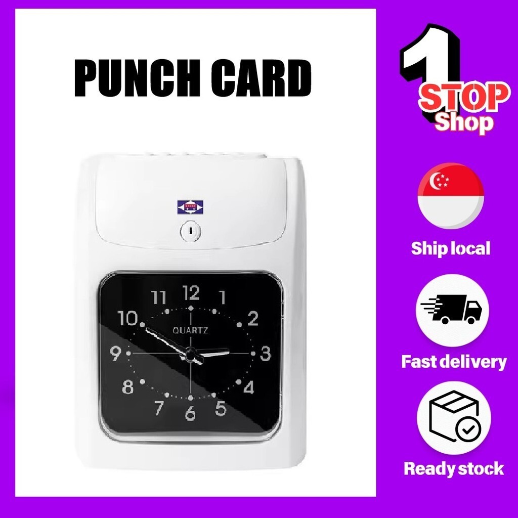 Electronic Time Recorder Digital Analog Punch Card Machine | Shopee ...