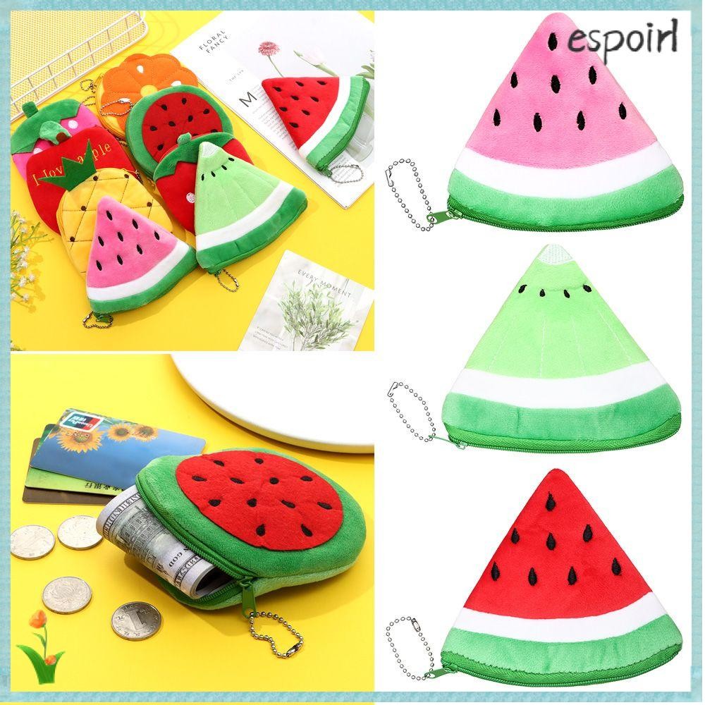 ESPOIR Fruit Coin Purse Pineapple Earphone Storage Bags Watermelon Key ...