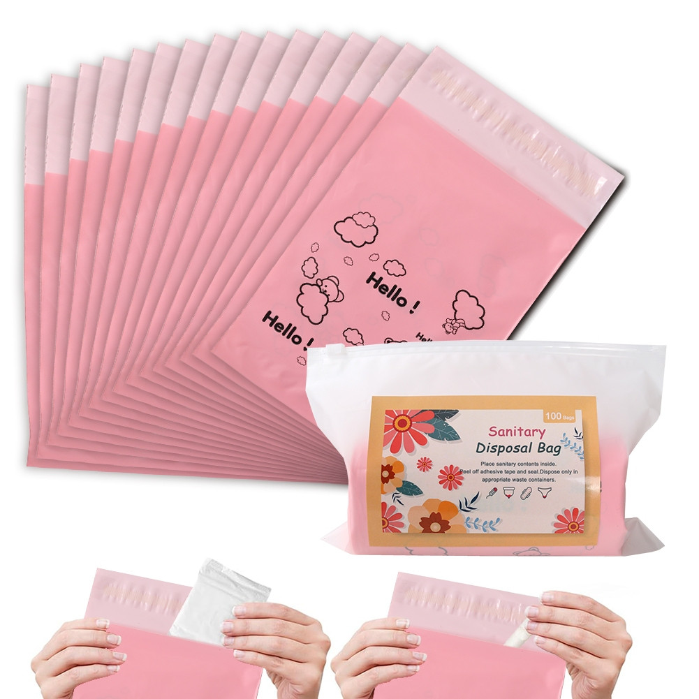 200Pcs Sanitary Napkin Disposal Bags Block Odors Great Adhesion Perfect ...