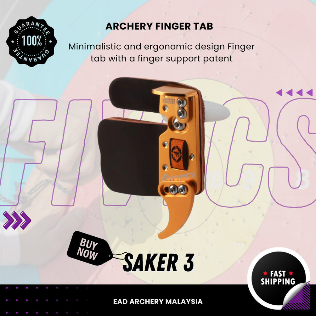 Fivics Archery Finger Tab Saker 3 / Sport / Memanah / Beginner / Pelindung Jari / EAD Archery ...