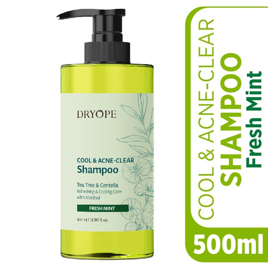 Dryope Cool & Acne Clear Shampoo Fresh Mint 500ml | Shopee Malaysia