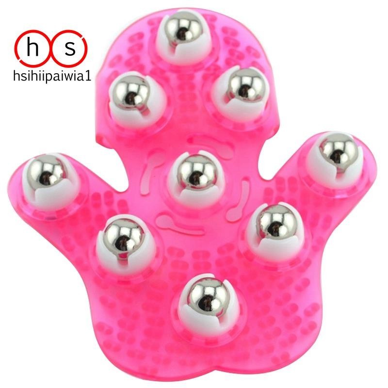 Palm Shaped Massage Glove Body Massager With 9 360 Degree Roller Metal 2196