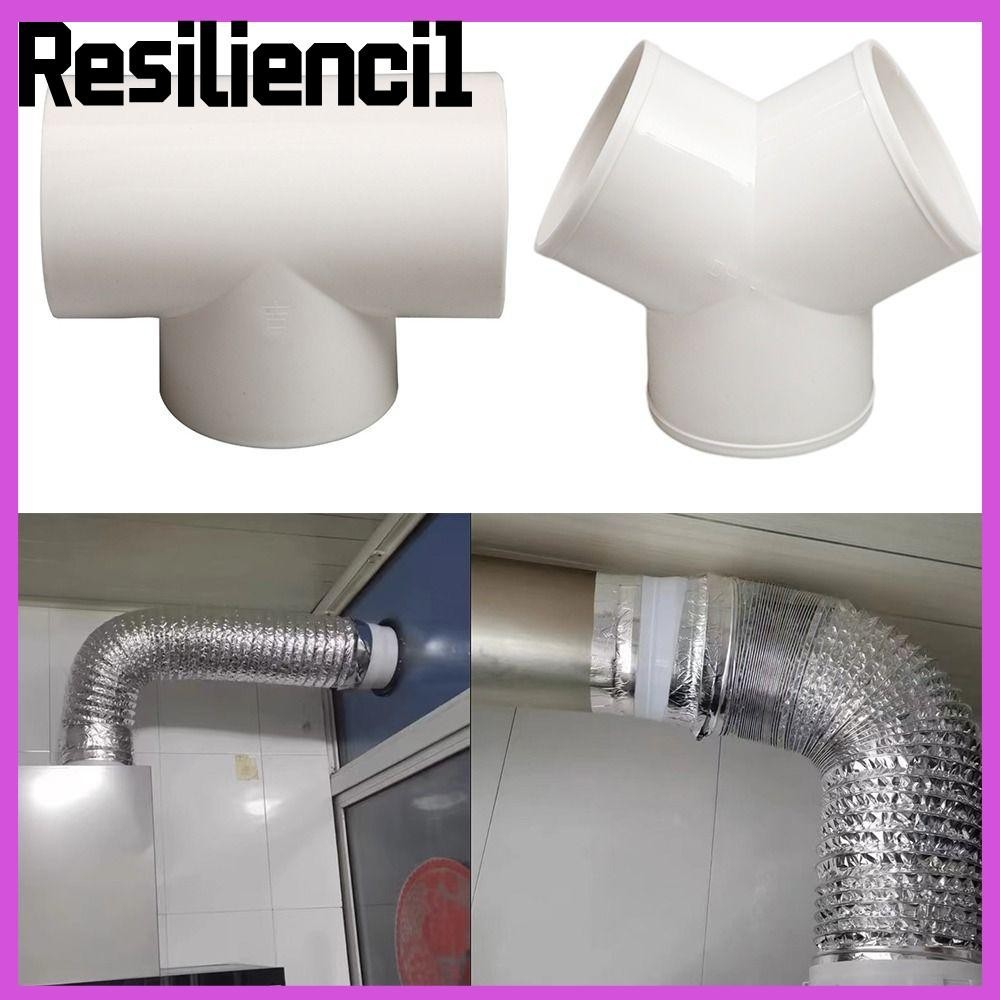 RESILIENCI1 Quick Ventilation Tube Joint, PVC T/Y Shape Exhaust Duct ...