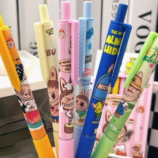 6pcs/set Labubu Push Pen Cartoon Cute Student 0.5st Head Quick-drying ...