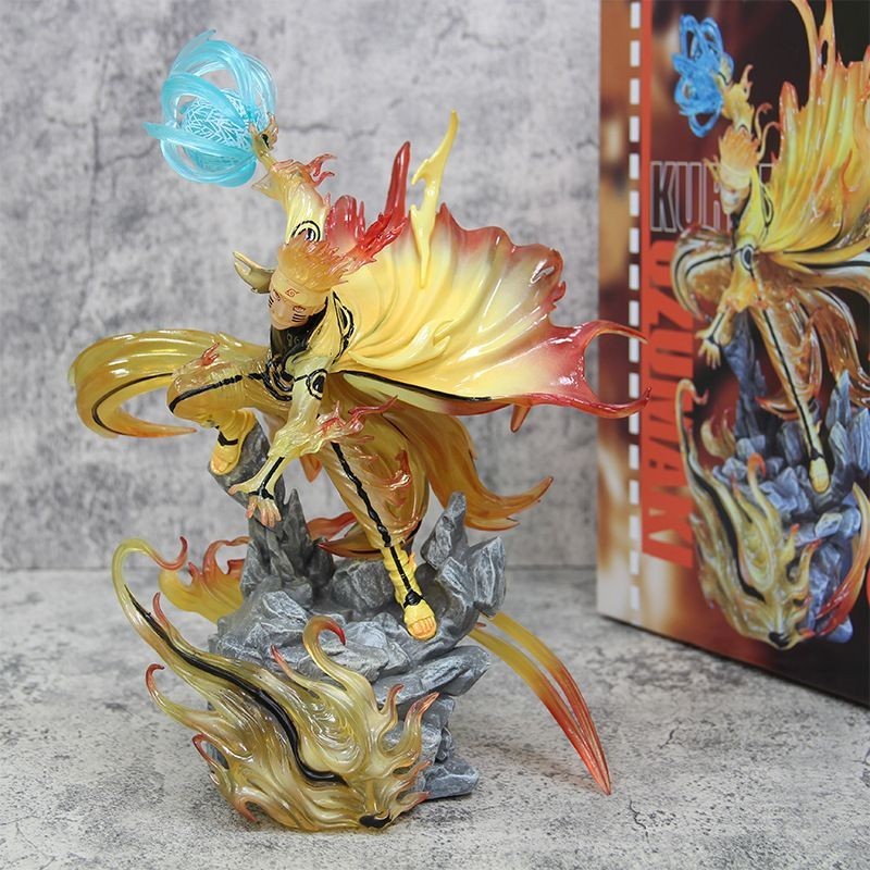 Naruto Ten Years Hundred Ninja Naruto Figure Nine Tails Spiral Maru GK ...