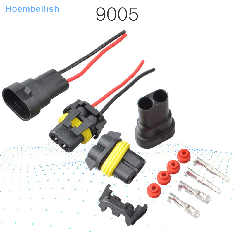 Hoe> 1/2PCS 9005 Single Slot With Wire 10CM Bulb Socket Headlight Fog ...