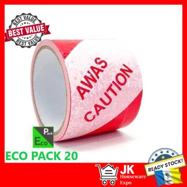 ZEBRA WARNING CAUTION TAPE AWAS TAPE 48mm X 50 METER Awas Hazard Tape ...