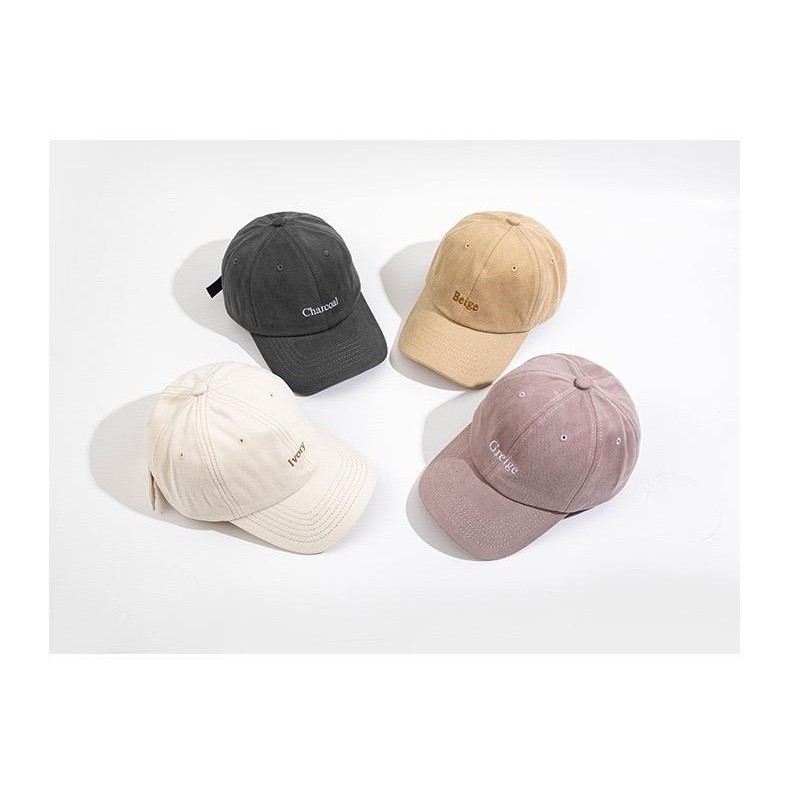FL Cap Minimalist Baseball Cap Korean Cutting Caps Alphabet Korean ...