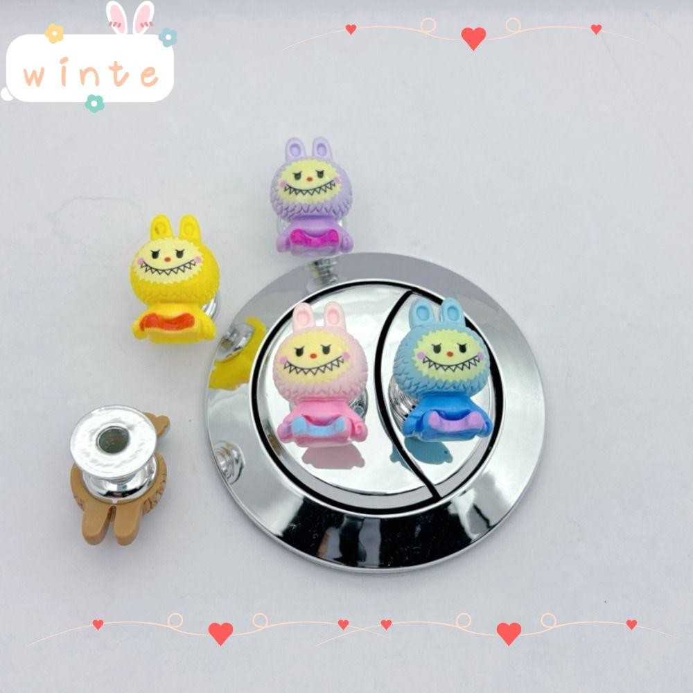 WINTE Toilet Button Pusher, Fashion Labubu Labubu Toilet Press Button ...