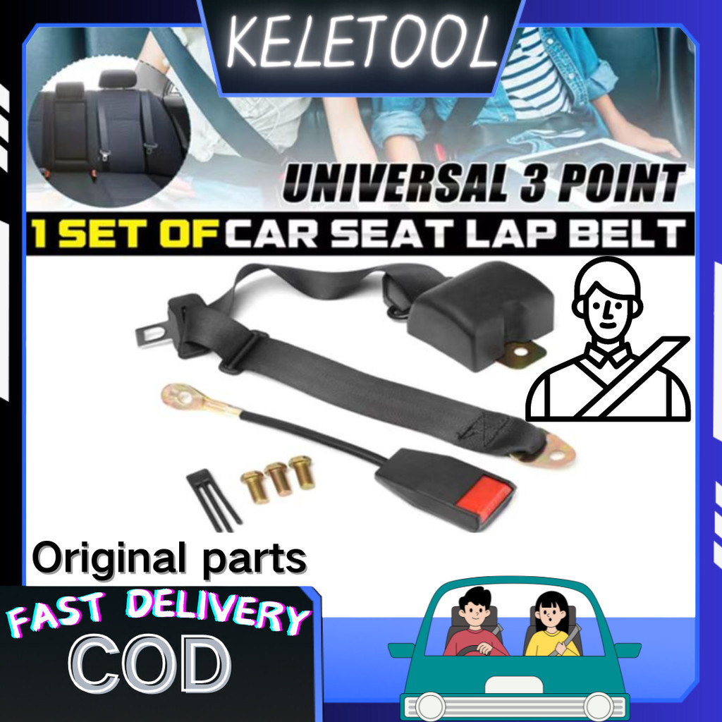 3 Point Auto Car Safety Seat Belt 3 Point Retractable Car Seat Lap Belt ...