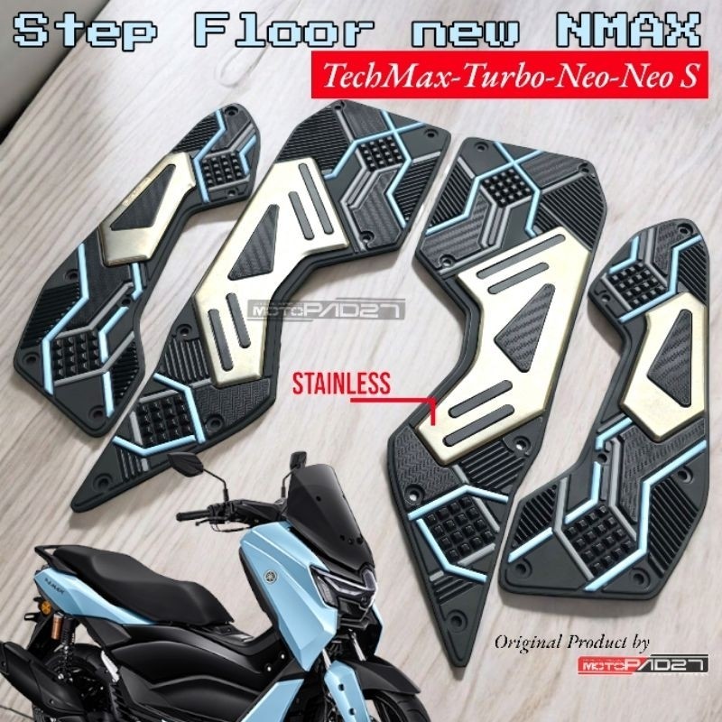 Yamaha nmax turbo neo techmax rubber Stainless premium Border Carpet ...