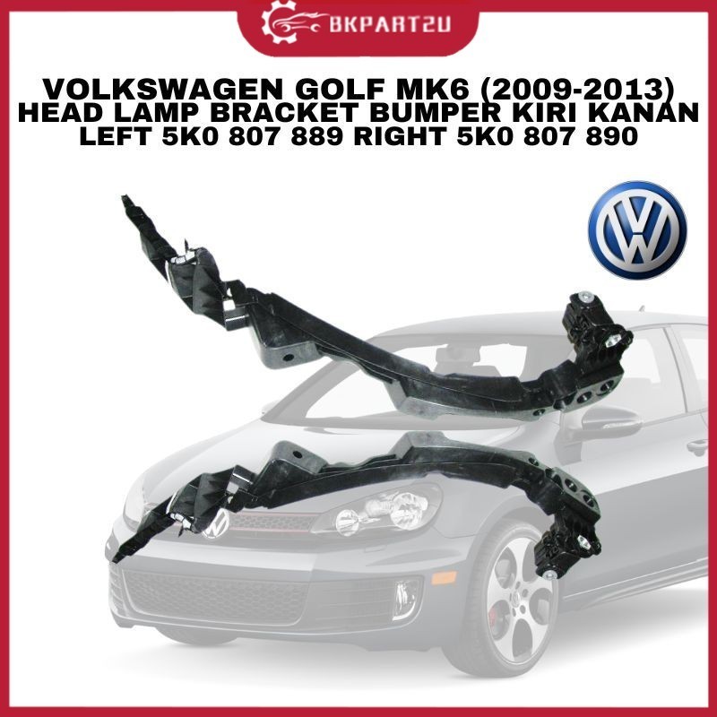 VOLKSWAGEN GOLF MK6 (2009-2013) HEAD LAMP BRACKET BUMPER BRACKET KIRI ...