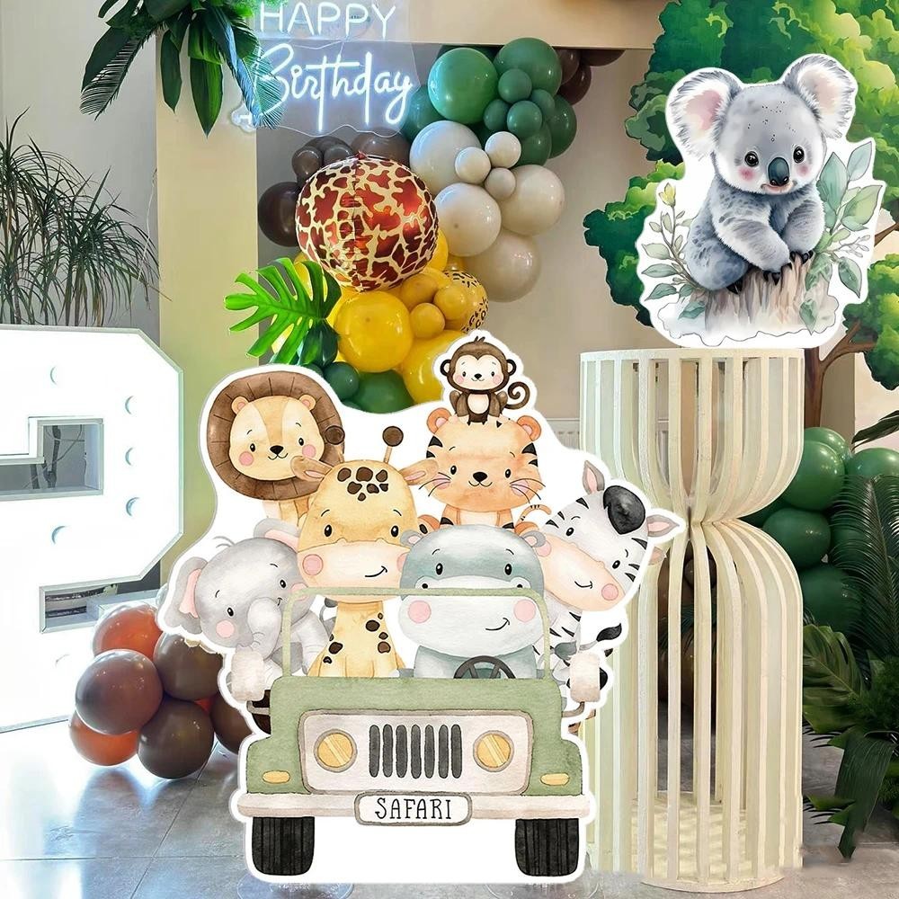 Jungle Safari Animals Cardboard Cutouts Lion Tiger Zebra Car KT Board ...