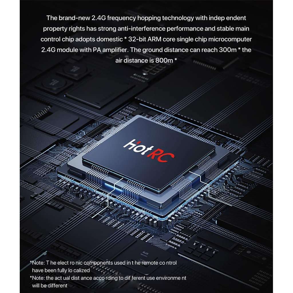 HotRC Transmitter CT-8B 10CH 2.4GHz Radio System Remote Controller with ...