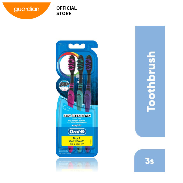 Oral-B Easy Clean Black Toothbrush (Buy 2 Free 1 On Pack) | Shopee Malaysia