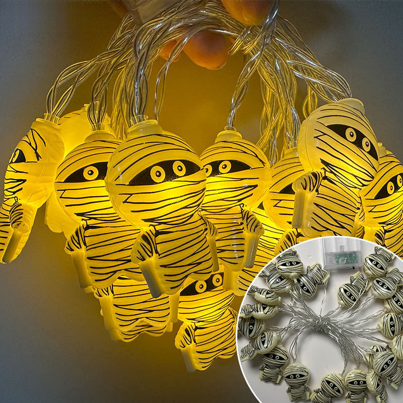 Halloween String Lighting Scary Atmosphere LED Light String Pumpkin ...