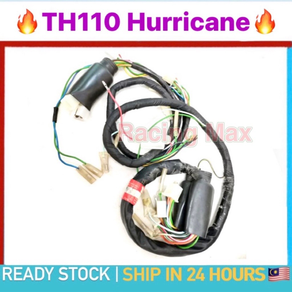 HONDA TH110 WIRING H110 HURRICANE HURRICANE KAN BODY WIRING COMPLETE ...