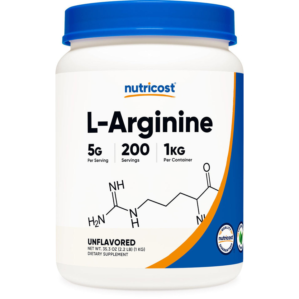 Nutricost L-Arginine Powder 1KG - Pure L-Arginine, 5g Per Serving ...