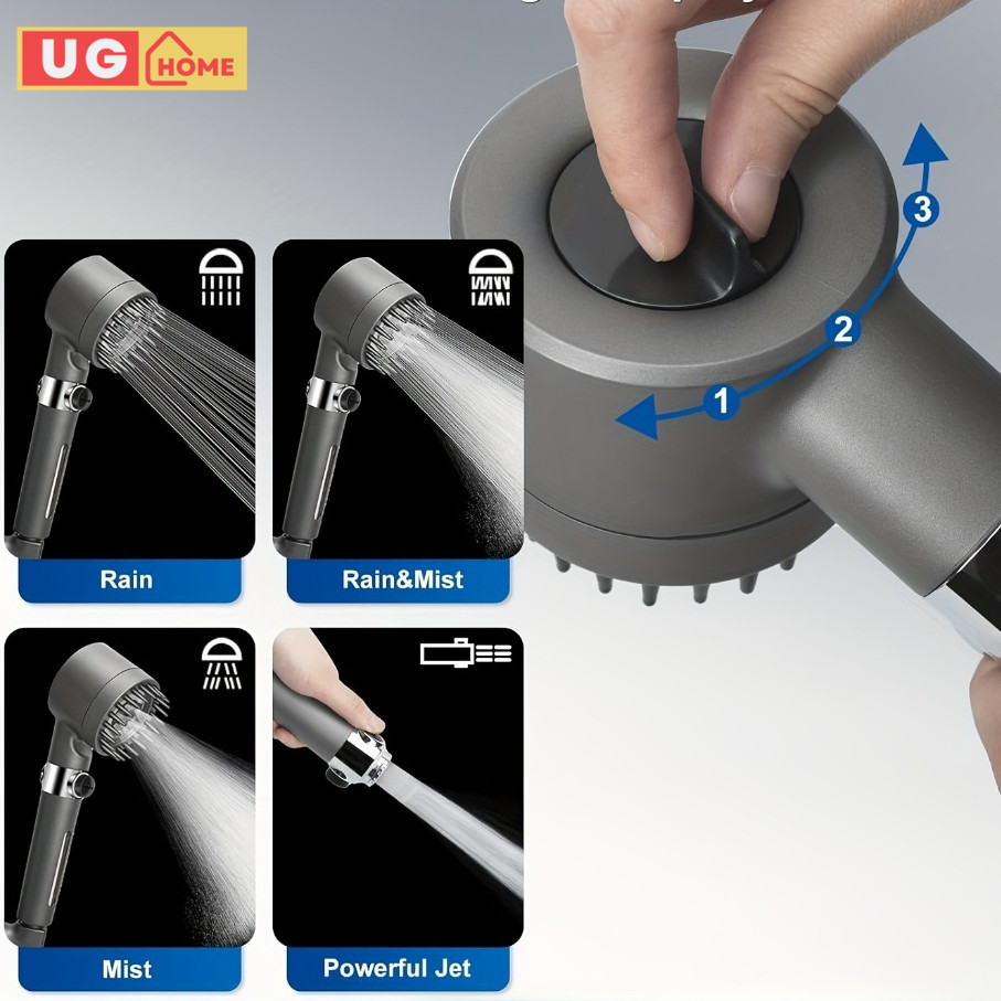 UG Wear Spray Boost Powerful Shower Head High Pressure Shower Head 3 ...
