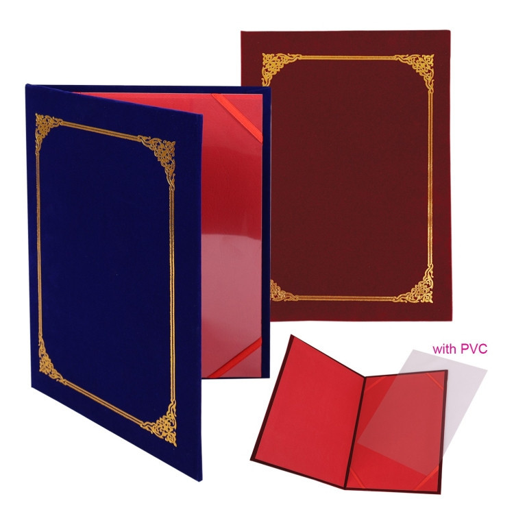A4 Certificate Holder Velvet + Paper | Shopee Malaysia